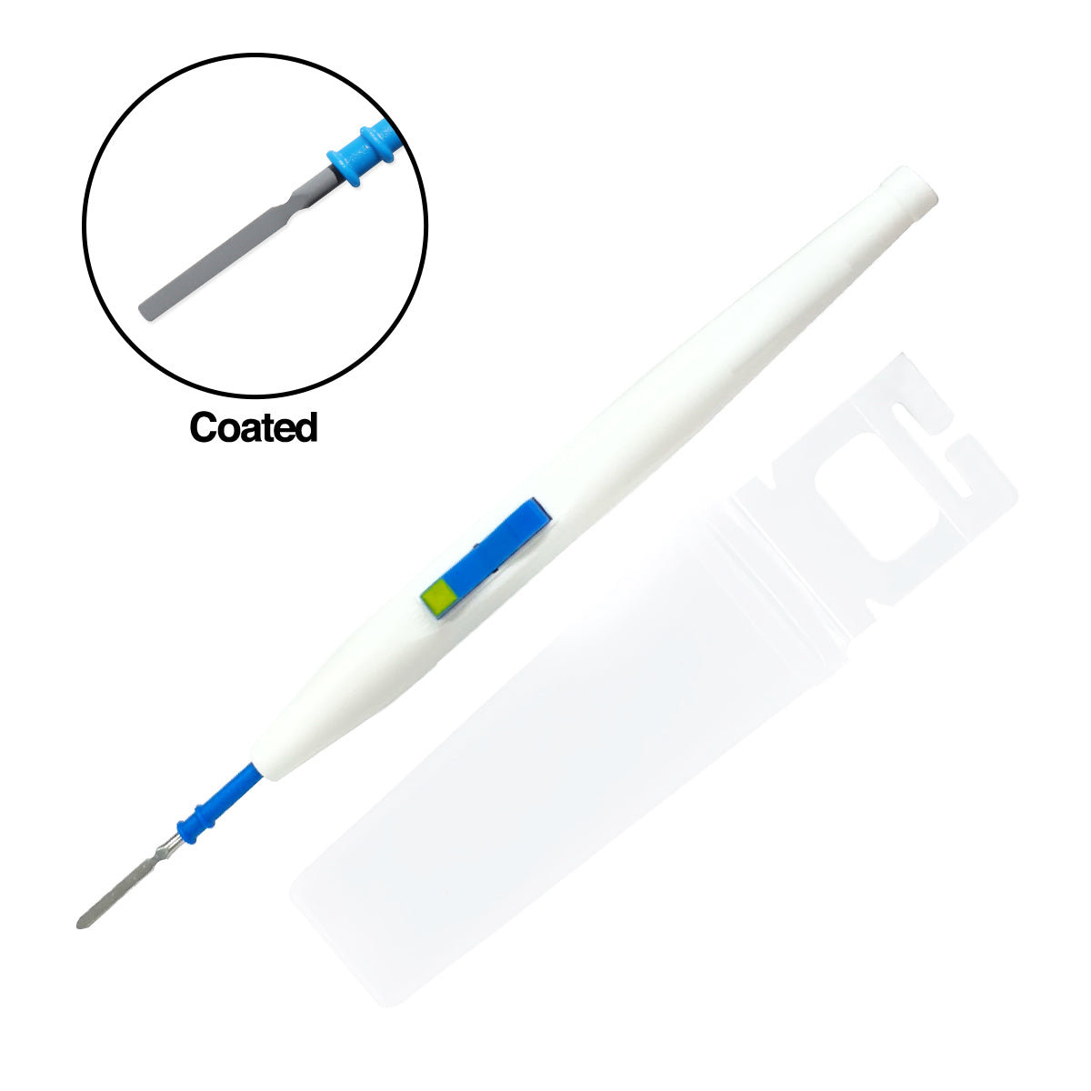 Electrosurgical pencil Rocker Switch with Coated Blade and Holster ...